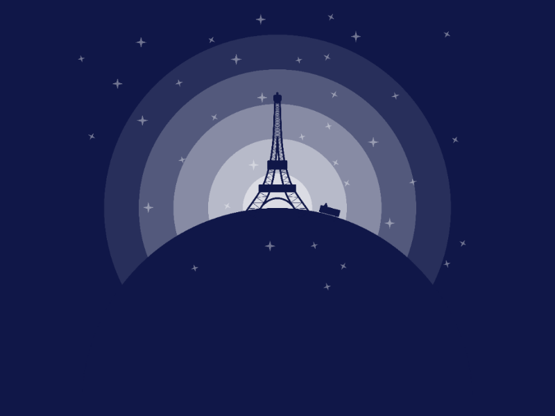 Effiel tower by thedesigneray on Dribbble