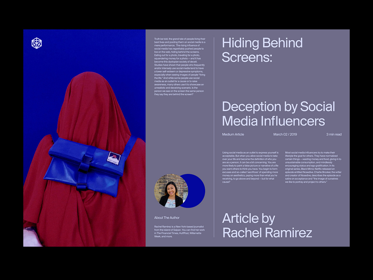 Digital Media Article – Layout by Marko Cvijetic on Dribbble