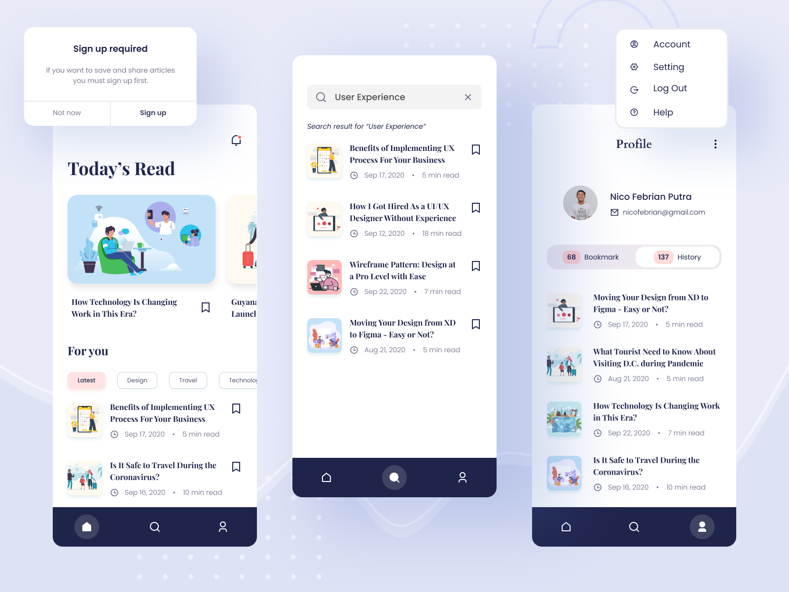 Article App - Customize Your Reading Experience by Maulana Farhan N 🐣 ...