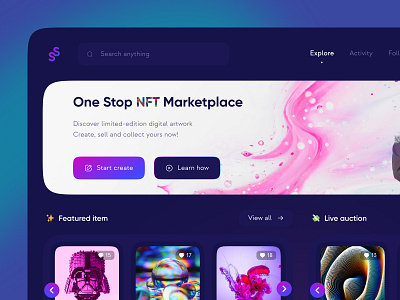 SangArt - NFT Marketplace by Maulana Farhan 🐣 for Enver Studio on Dribbble