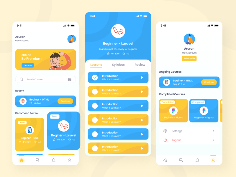 Course App Exploration by Arlan Dwi on Dribbble