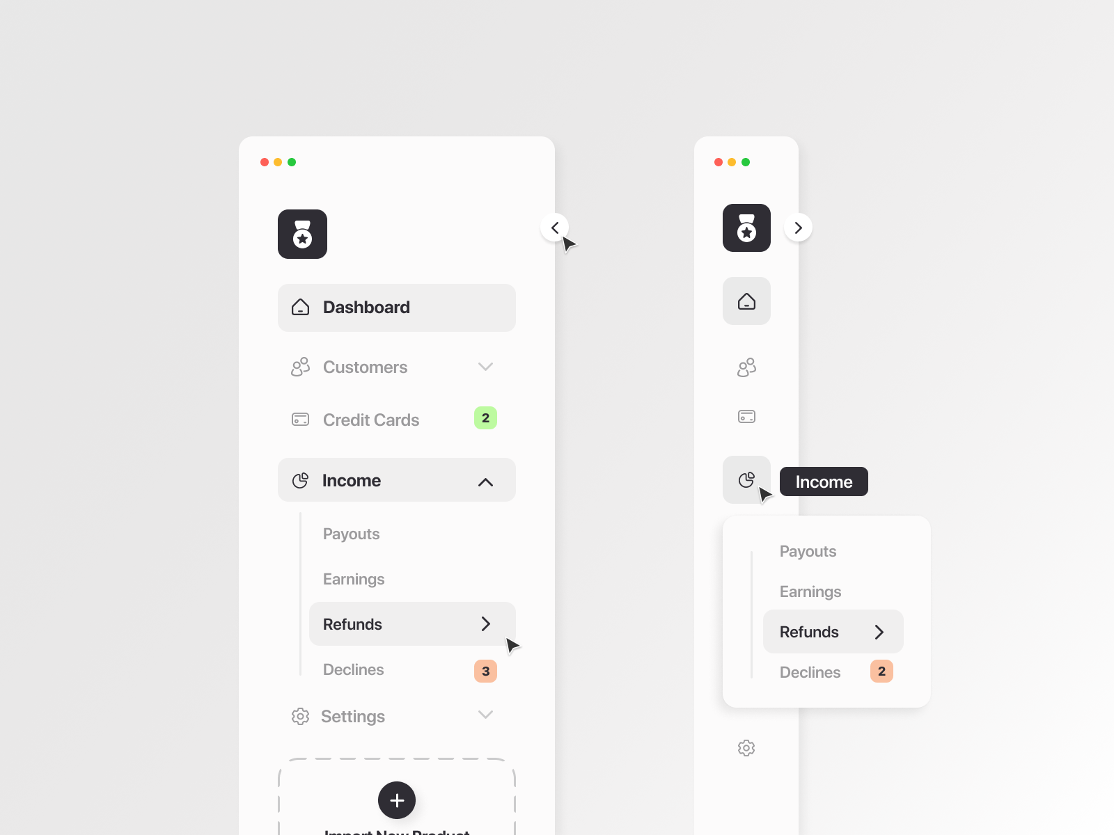 FindMe - Minimalist Sidebar Navigation by Mafalda Matias on Dribbble