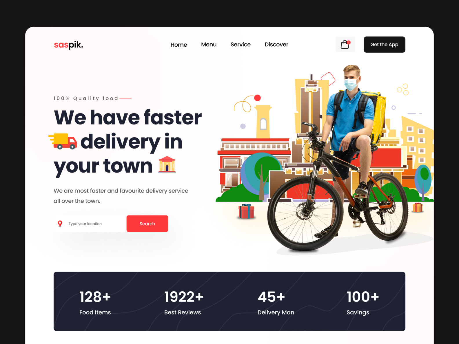 Delivery Landing Page Design by Sharon Ahmed on Dribbble
