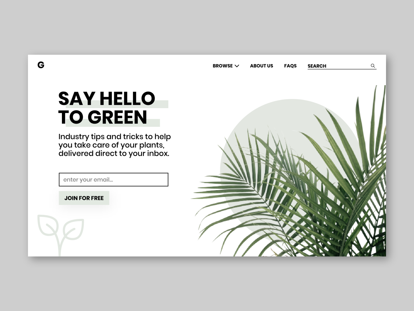 'Say Hello to Green' by Oli Timmis on Dribbble