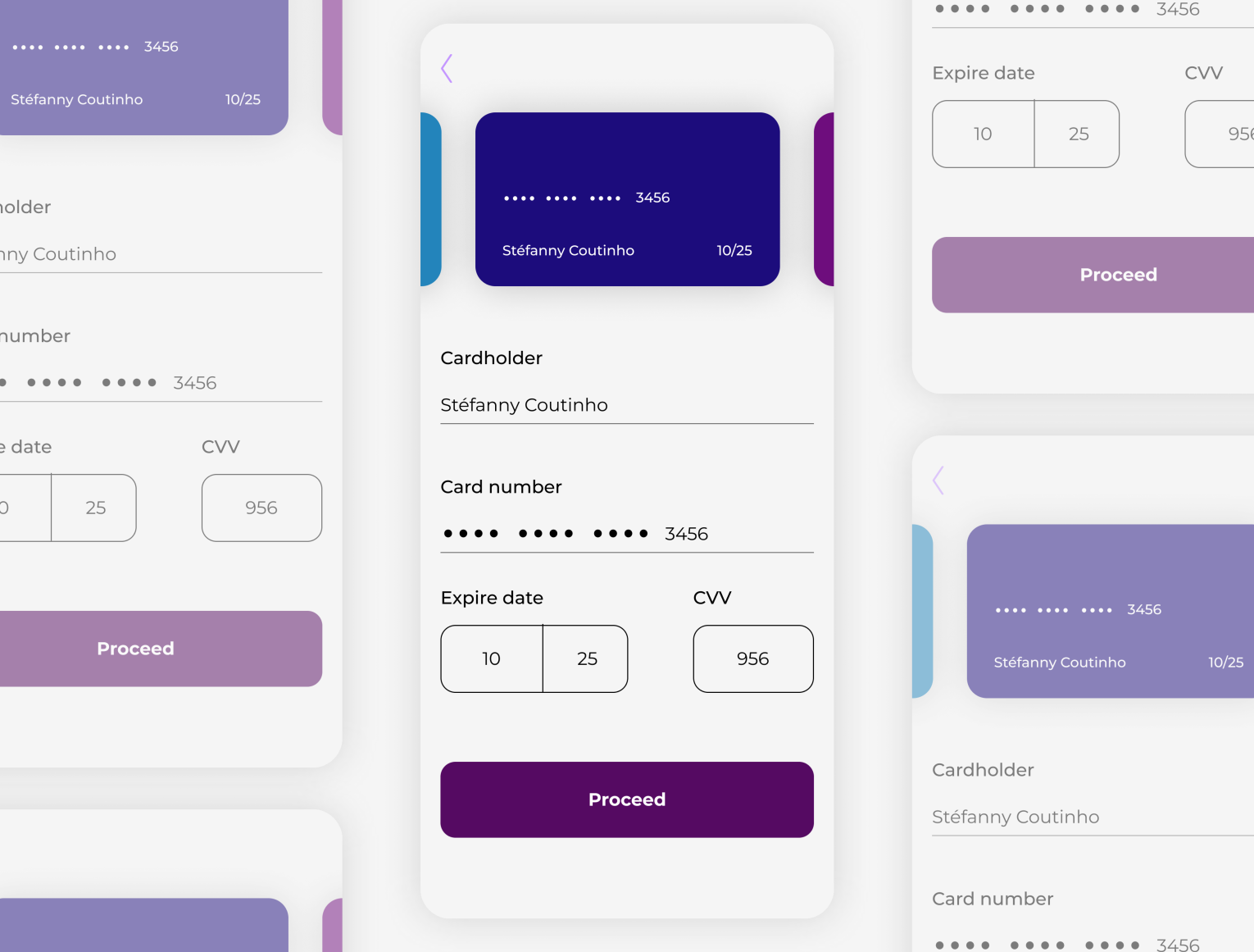 Daily UI: 002 — Credit Card Checkout by Stéfanny Coutinho on Dribbble