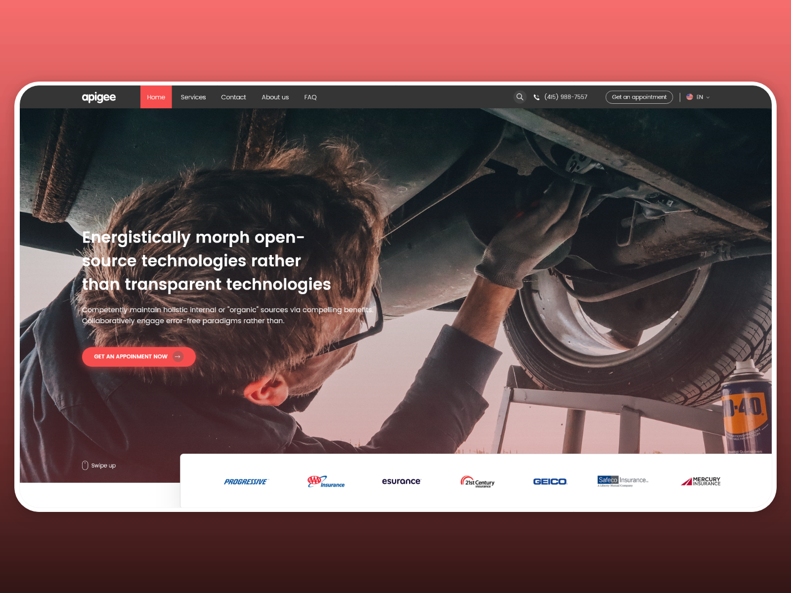 Mechanic Web Design by Fernando Goicochea on Dribbble