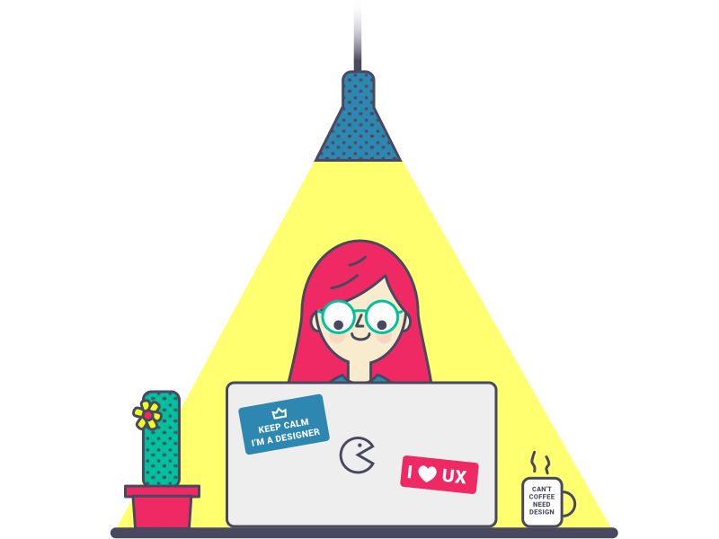 UX Designer - Character illustration by Anders Hoff on Dribbble