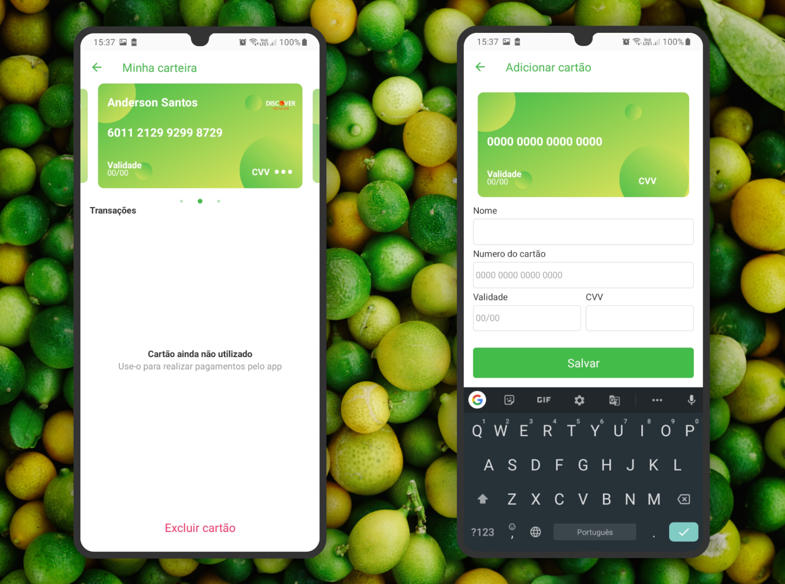 Visual Green App Wallet by Anderson Da Silva Santos on Dribbble