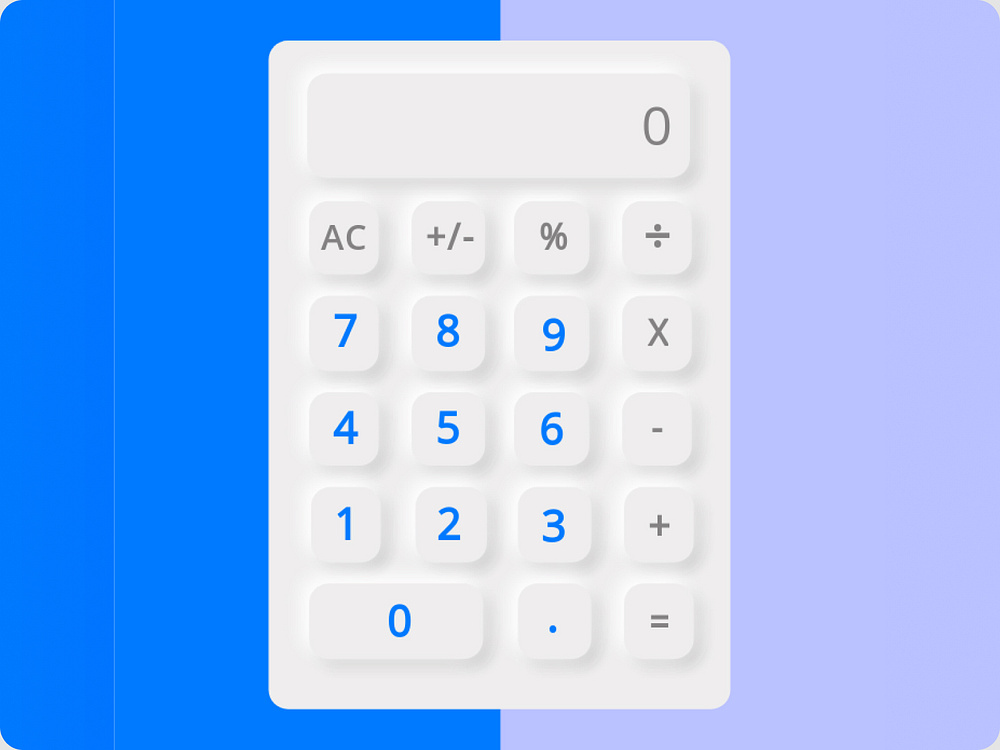 calculator Neumorphic UI Design by Manish Bajpai on Dribbble