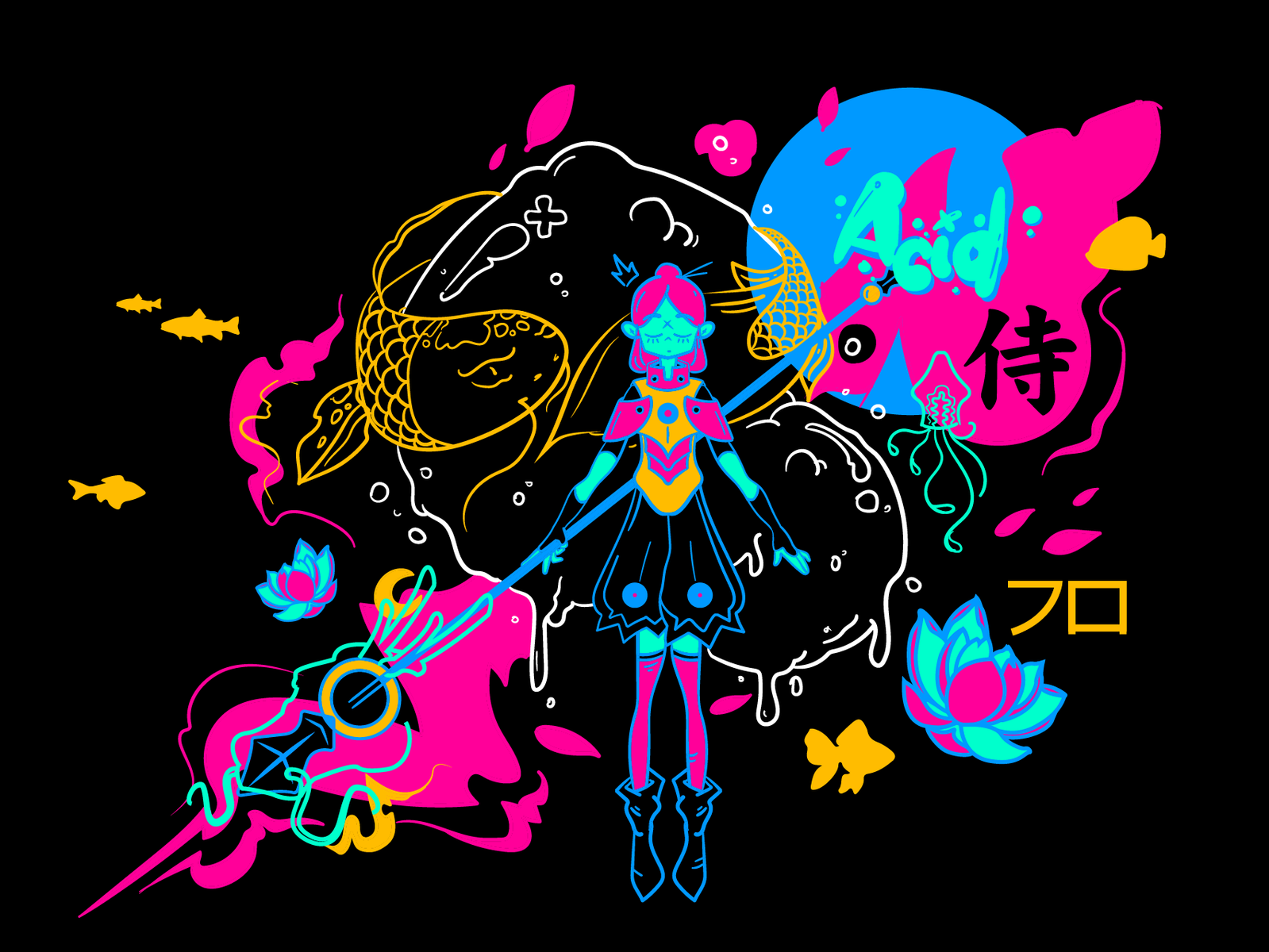 Acid Samurai by Juan Rojas on Dribbble