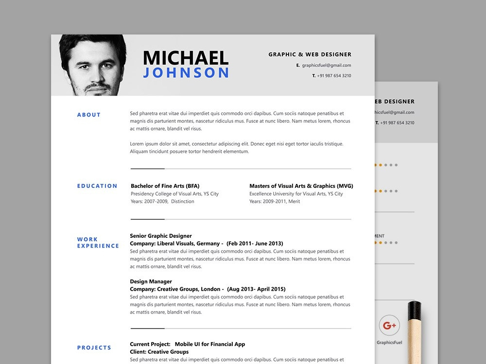 Dribbble Resume template jpg By Julian Ma