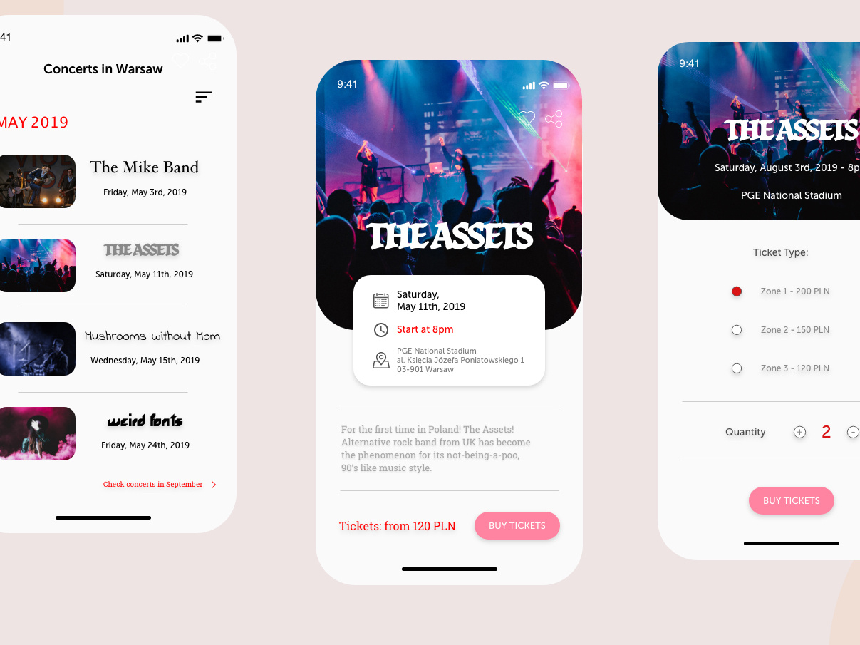 Concert Finder App by Jędrzej Przykaza on Dribbble