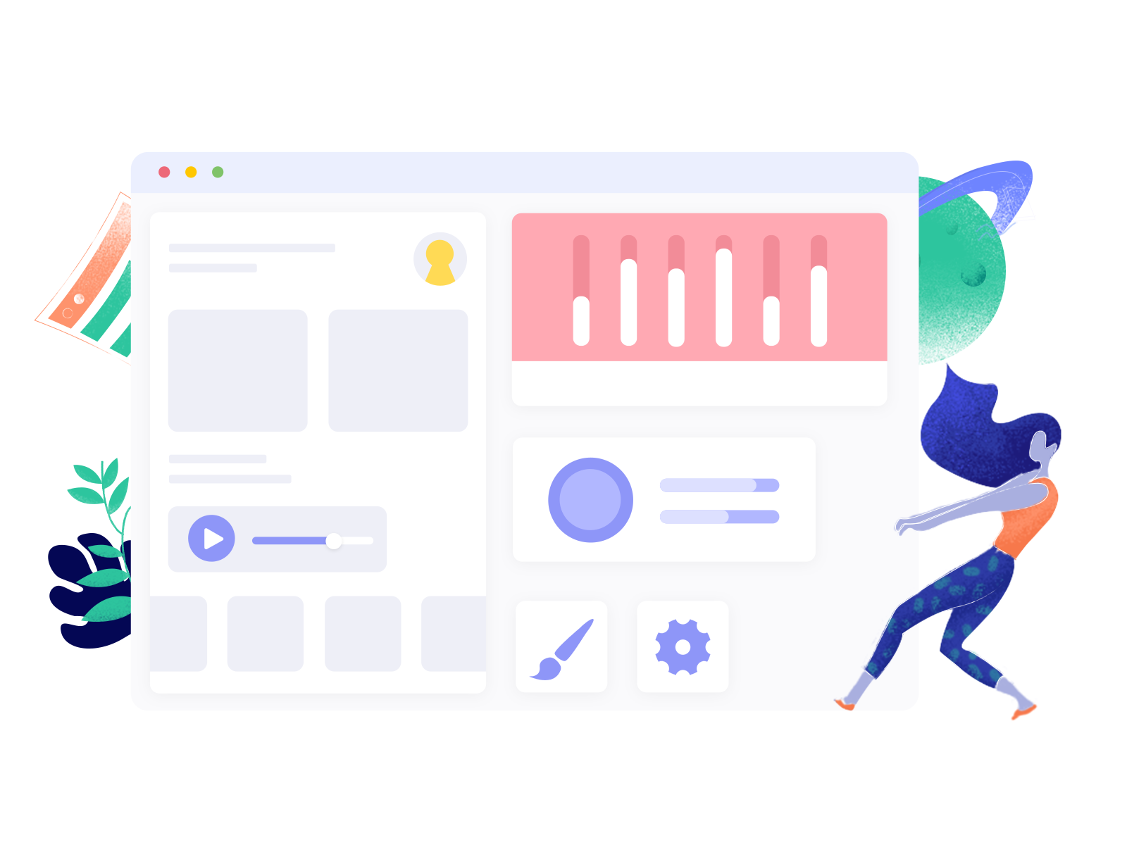 Second web illustration by ZhangOswald on Dribbble