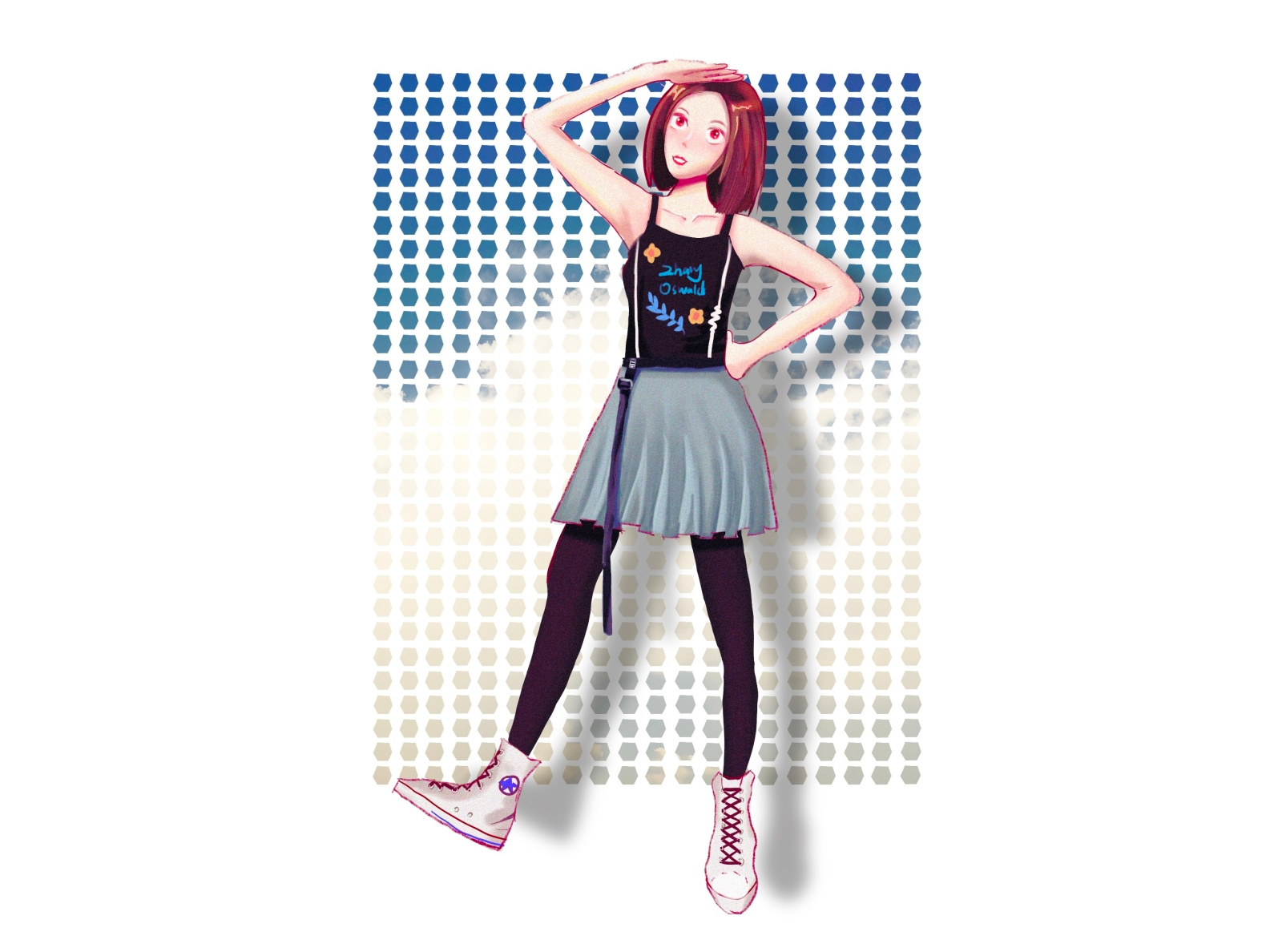 Simple character illustration by ZhangOswald on Dribbble