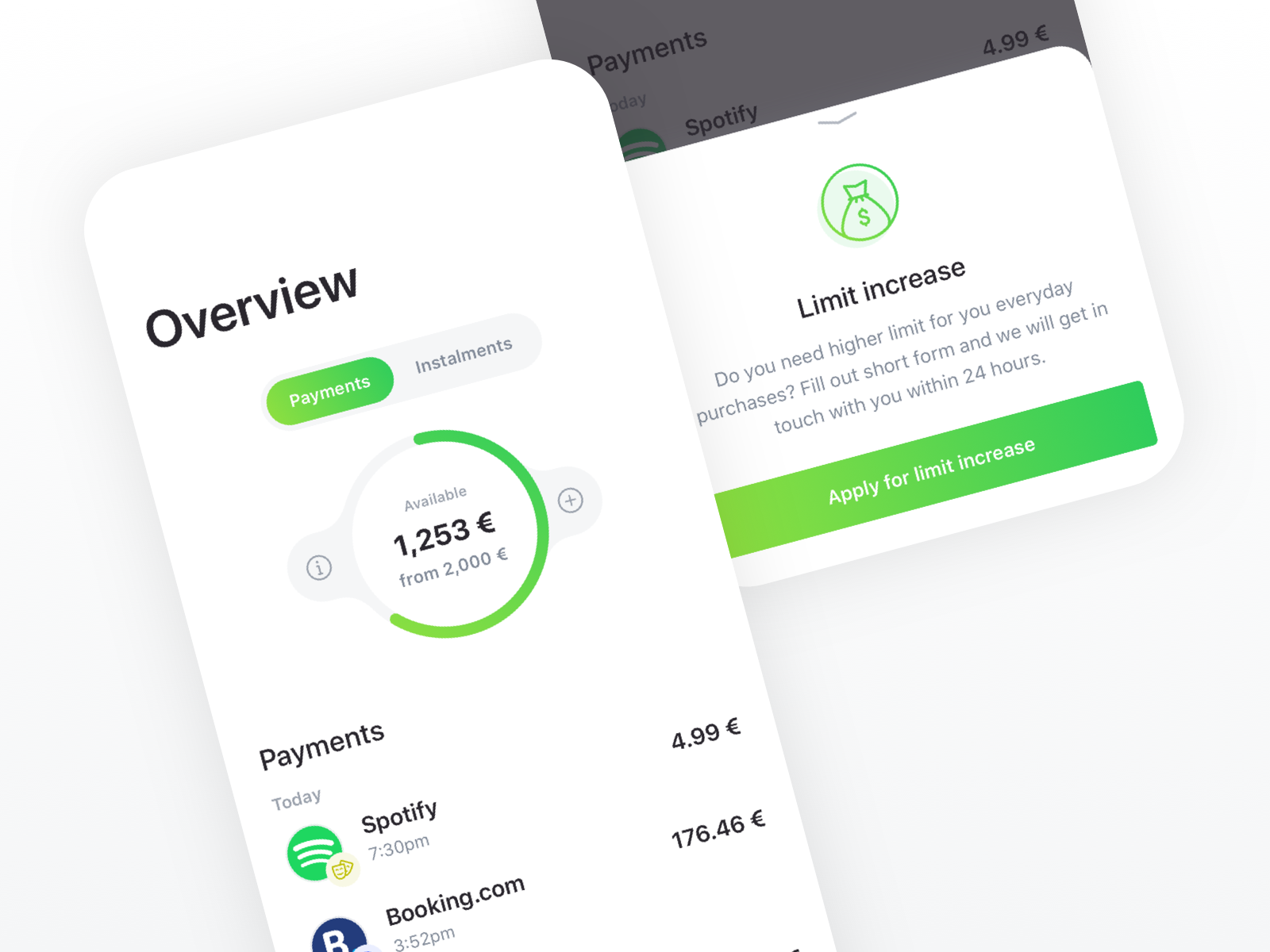 Overview - Limit increase by Filip Woś on Dribbble