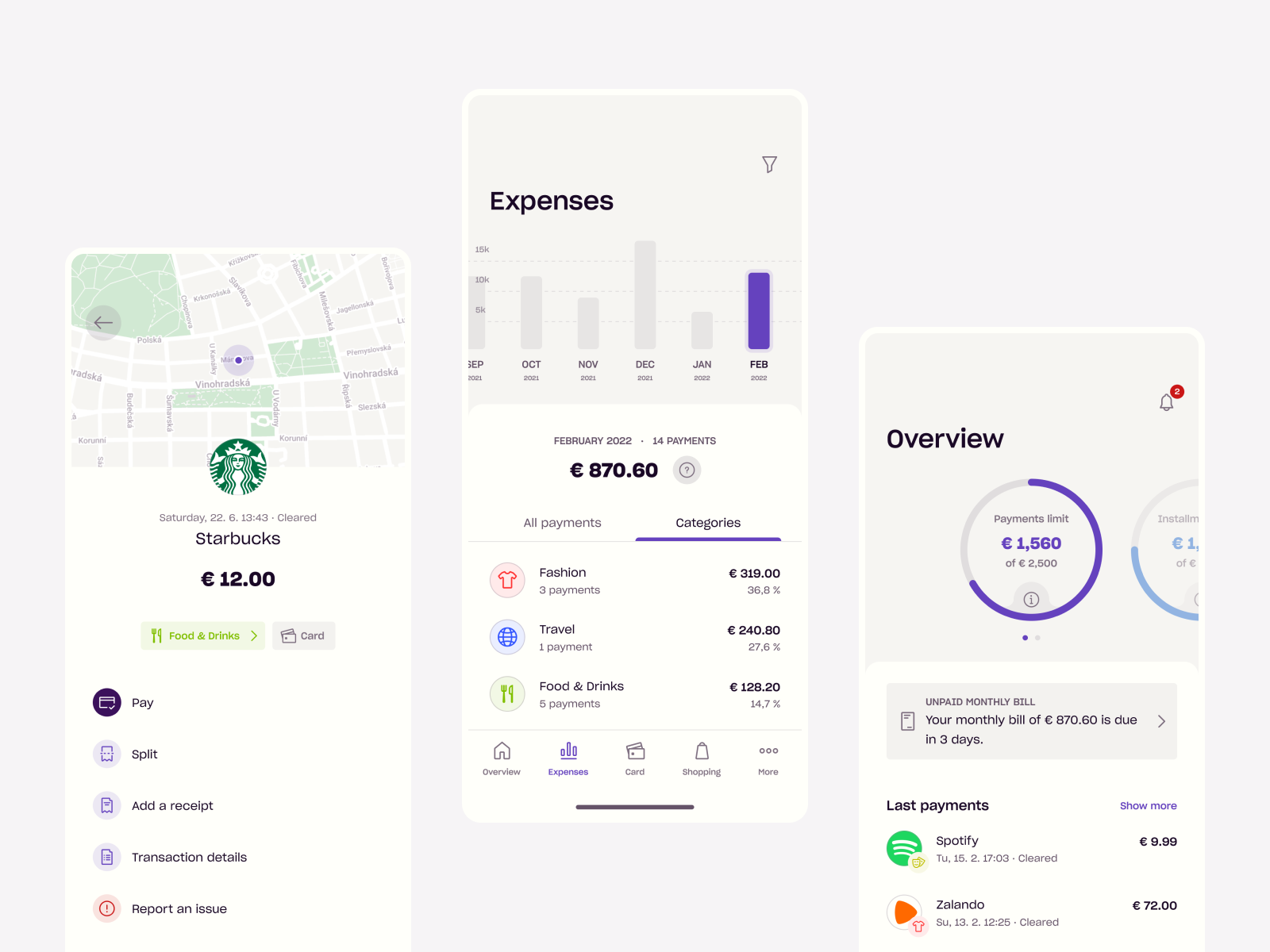 Finance App Screens | Light by Filip Woś on Dribbble
