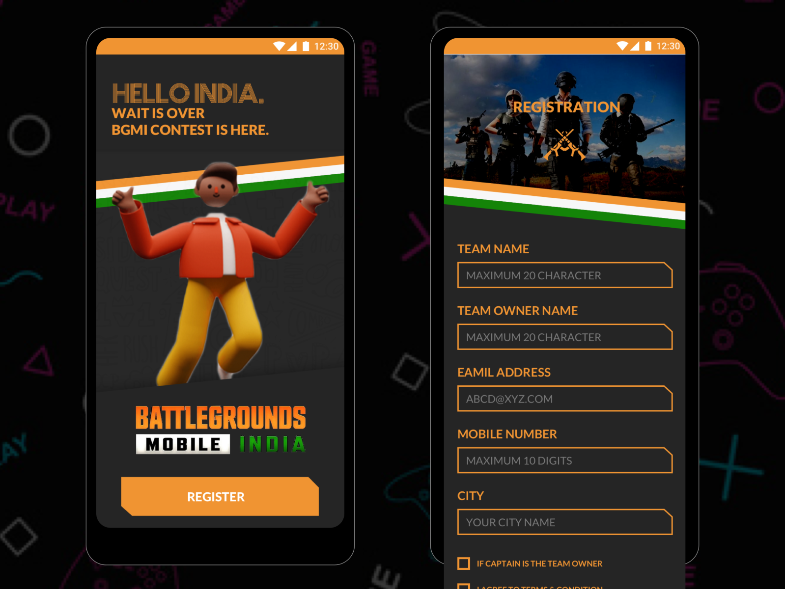 BGMI Contest Registration Page by sagar on Dribbble