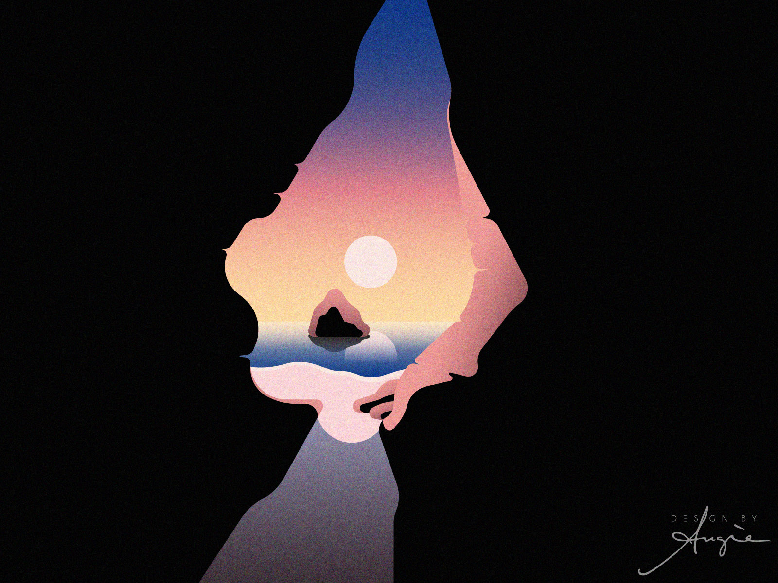 Daily Doodle Exercise - Beach Grotto by Angie Mathot on Dribbble