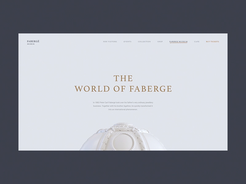 Museum Page by Advanced Team on Dribbble