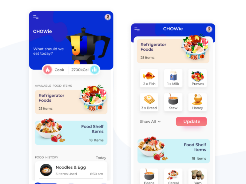 FOOD SUGGESTION APP by Adams Abdulhakeem on Dribbble