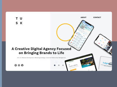 Tusk Design Landing Page Concept by Austin Simpkins on Dribbble