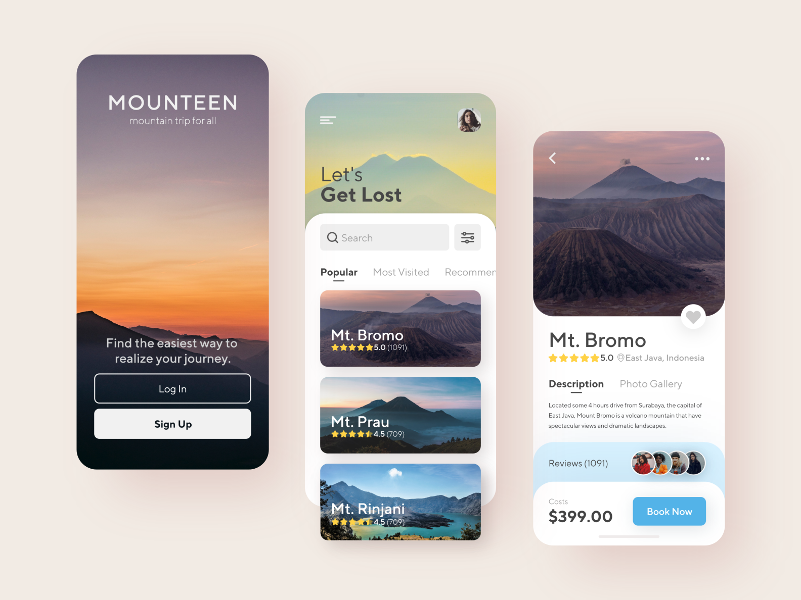 Mounteen Mobile App by Alvian Tedy Aditya on Dribbble
