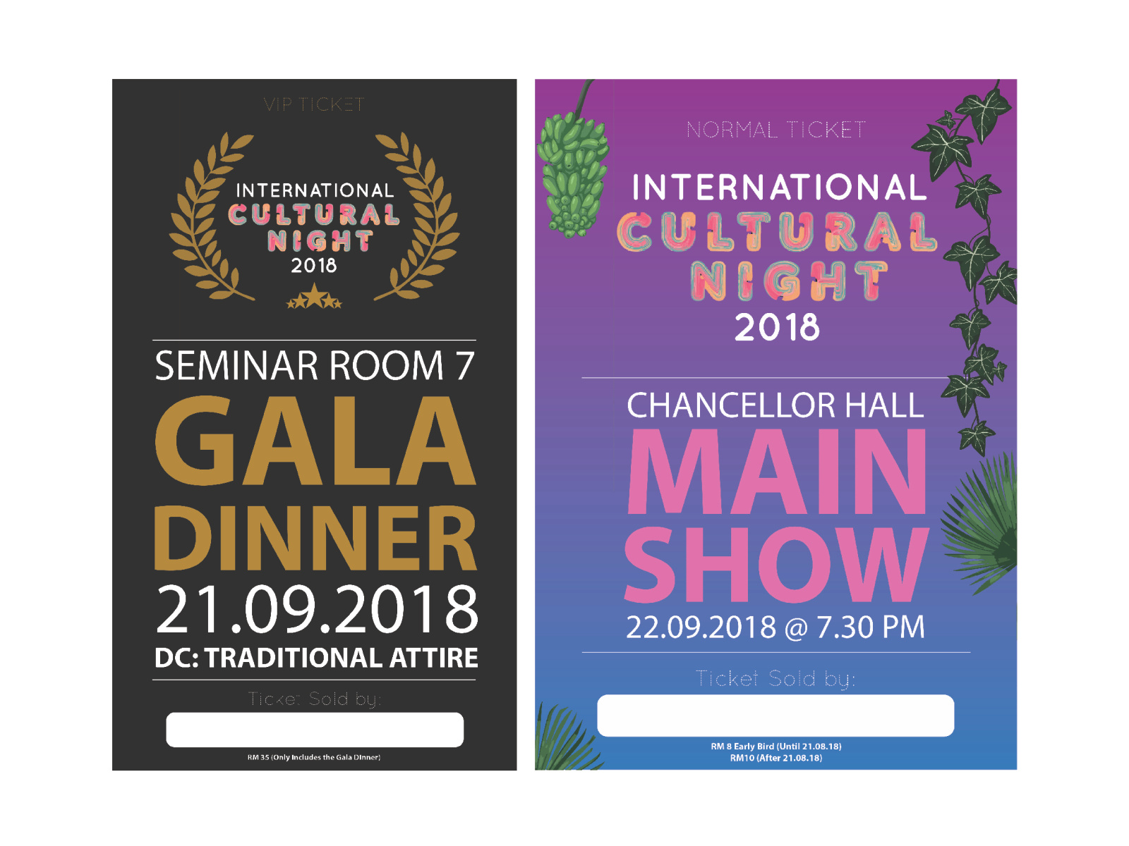 Ticket - Gala Dinner by Yasser Nazir on Dribbble
