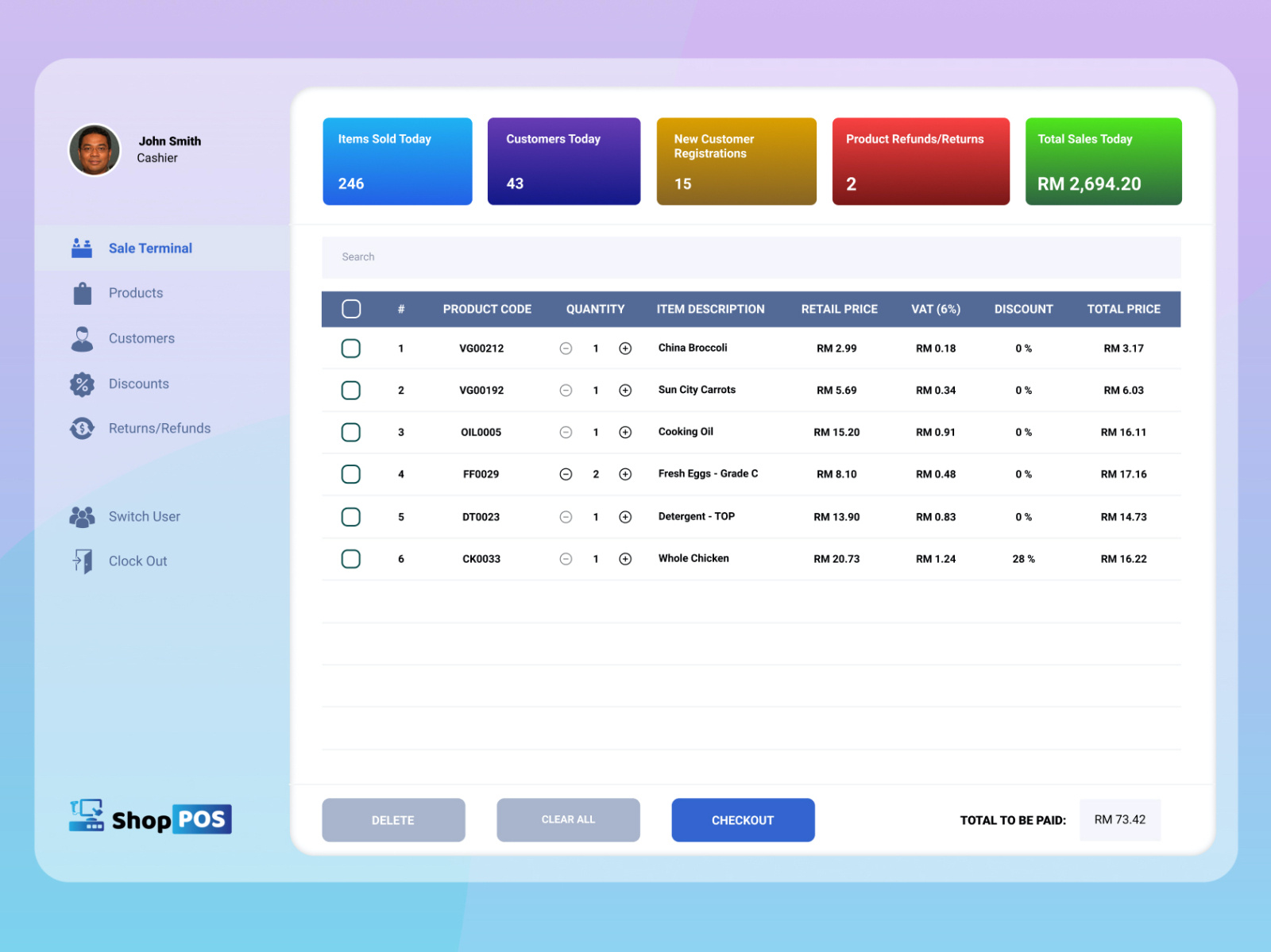 Shop POS - UI by Yasser Nazir on Dribbble