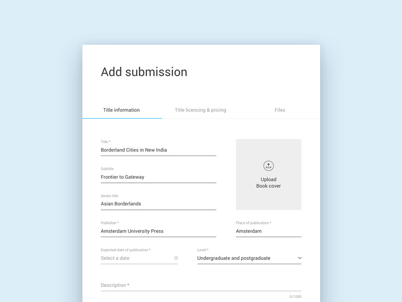 KU add submission form by Joost van Ieperen on Dribbble