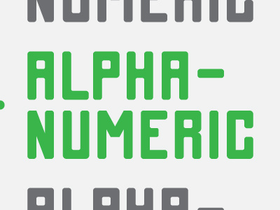 Alphanumeric by Daniel Cole on Dribbble