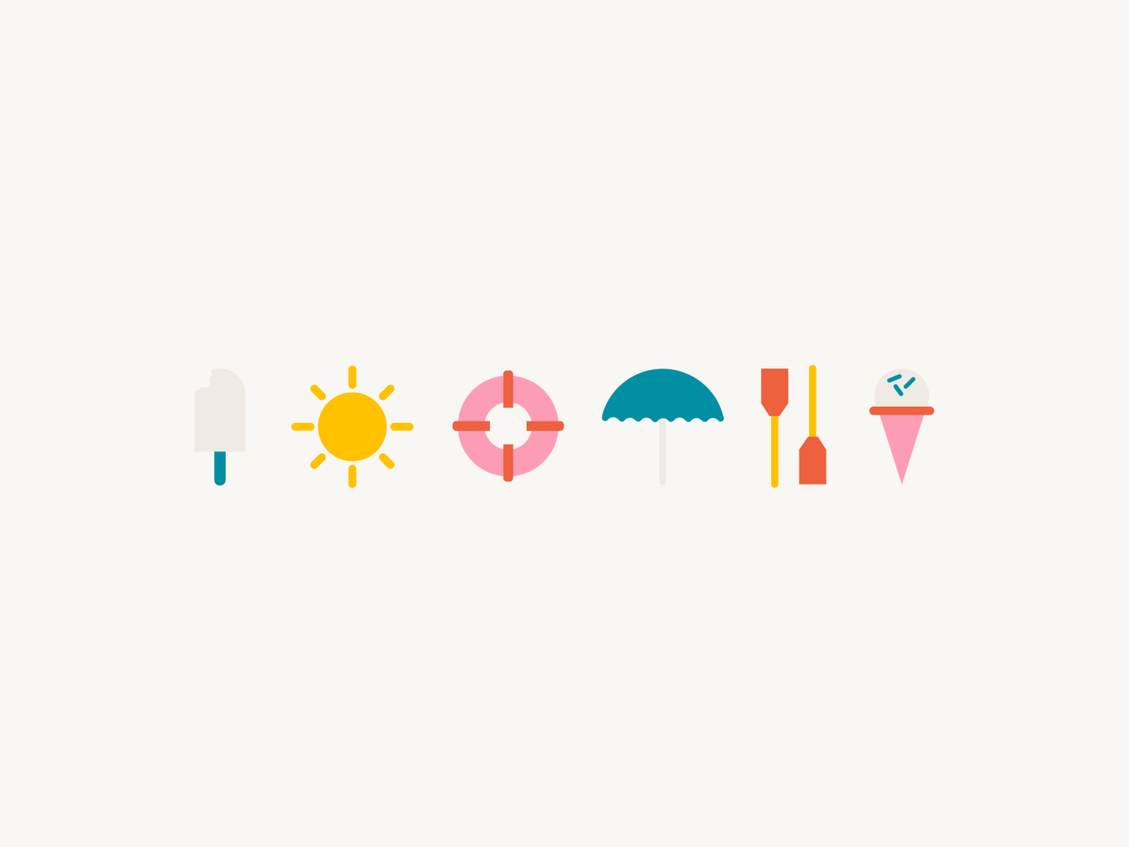 Summer Icons by Maki Miller on Dribbble