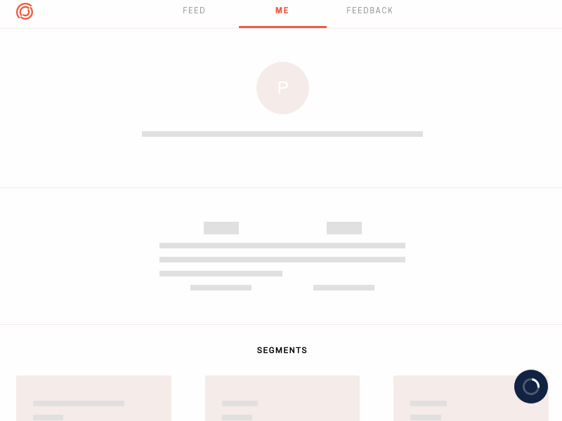 Segment Beta Profile Loading UI by Patrick Burtchaell on Dribbble
