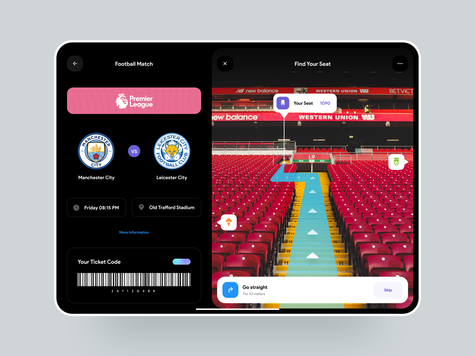 Football matches AR tickets concept | Tableta app ⚽️ by MoRas on Dribbble