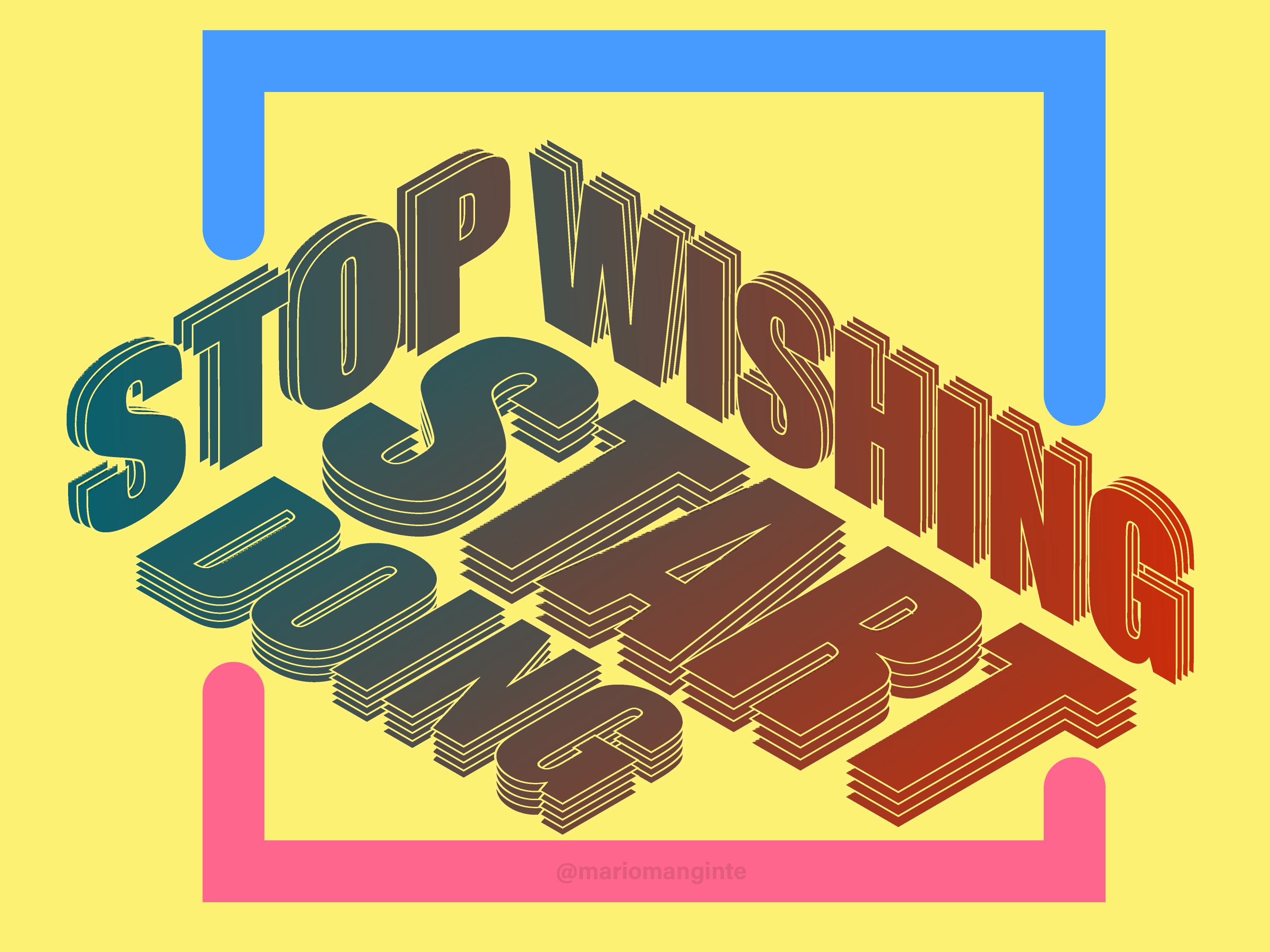 Isometric text by Mario Manginte on Dribbble