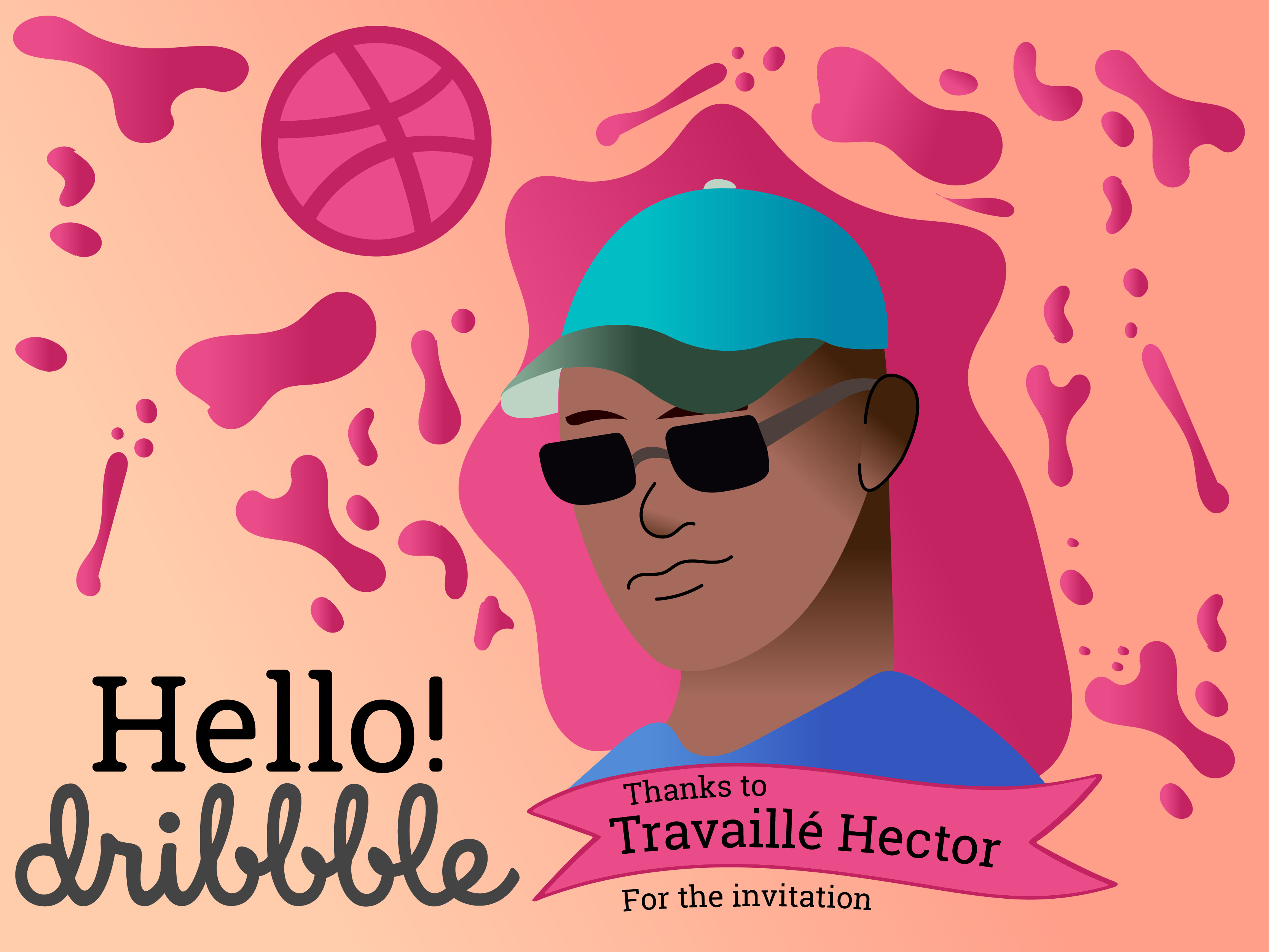 Hello Dribble! by Edwin Tejada on Dribbble