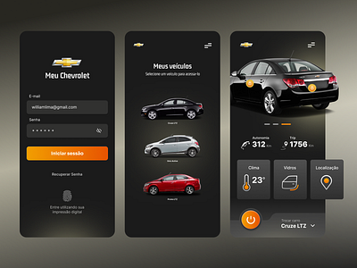 Mobile App Chevrolet by William Lima on Dribbble