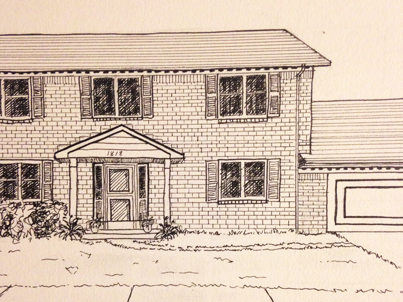 House line drawing by Emily Drumm on Dribbble
