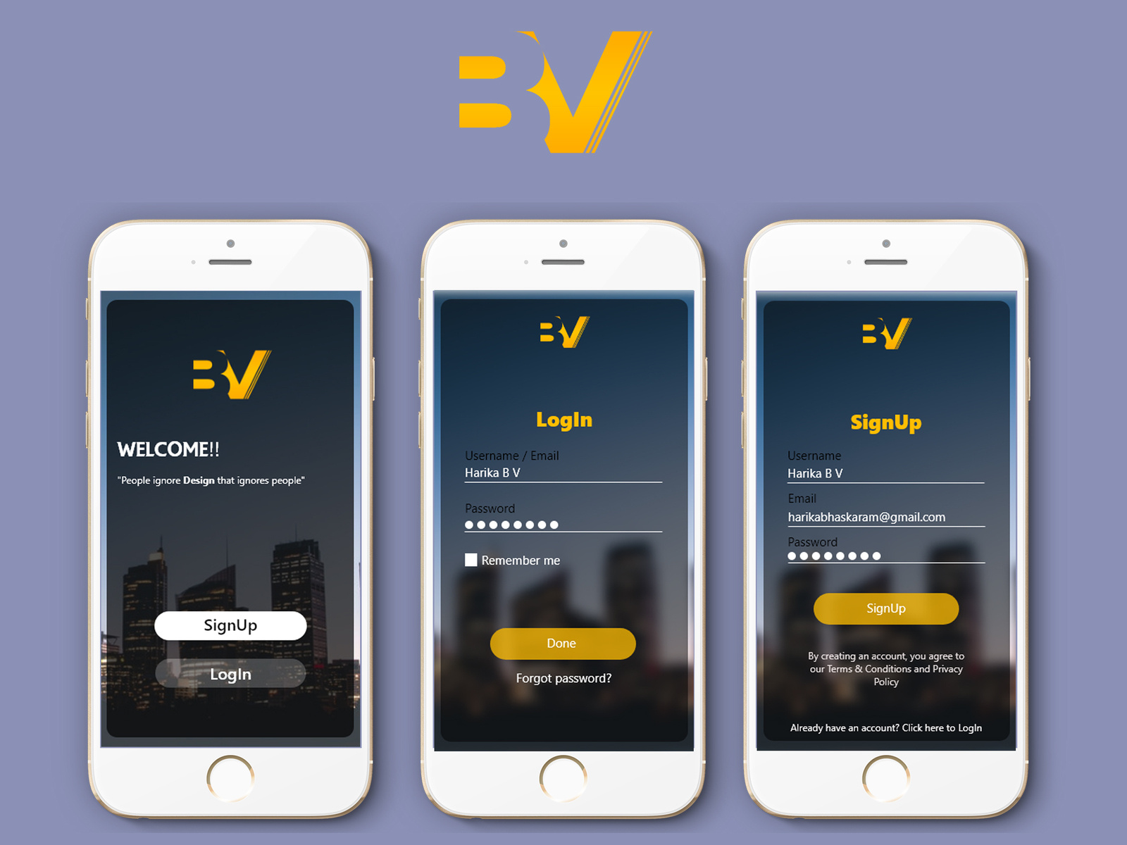 Welcome - Login - Signup by Harika B V on Dribbble