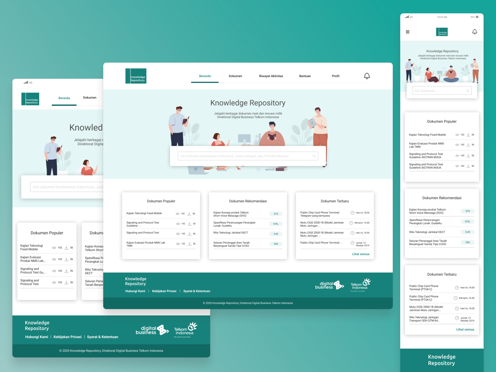 Homepage Knowledge Repository by Faisal Ridwan on Dribbble
