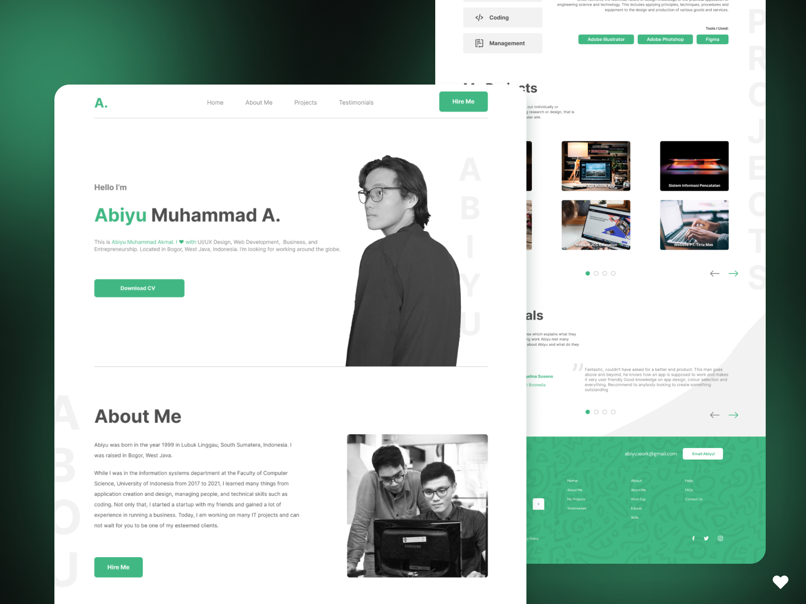 Personal Profile Web Design - UI/UX Design Bootcamp Final Task by Abiyu ... Personal Profile Web Design - UI/UX Design Bootcamp Final Task by Abiyu ...