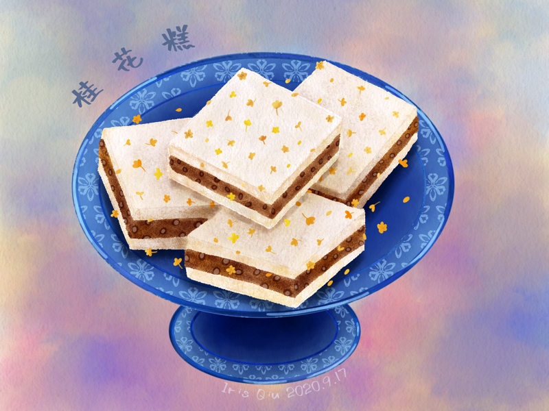 Dessert -Osmanthus cake by Iris Qiu on Dribbble
