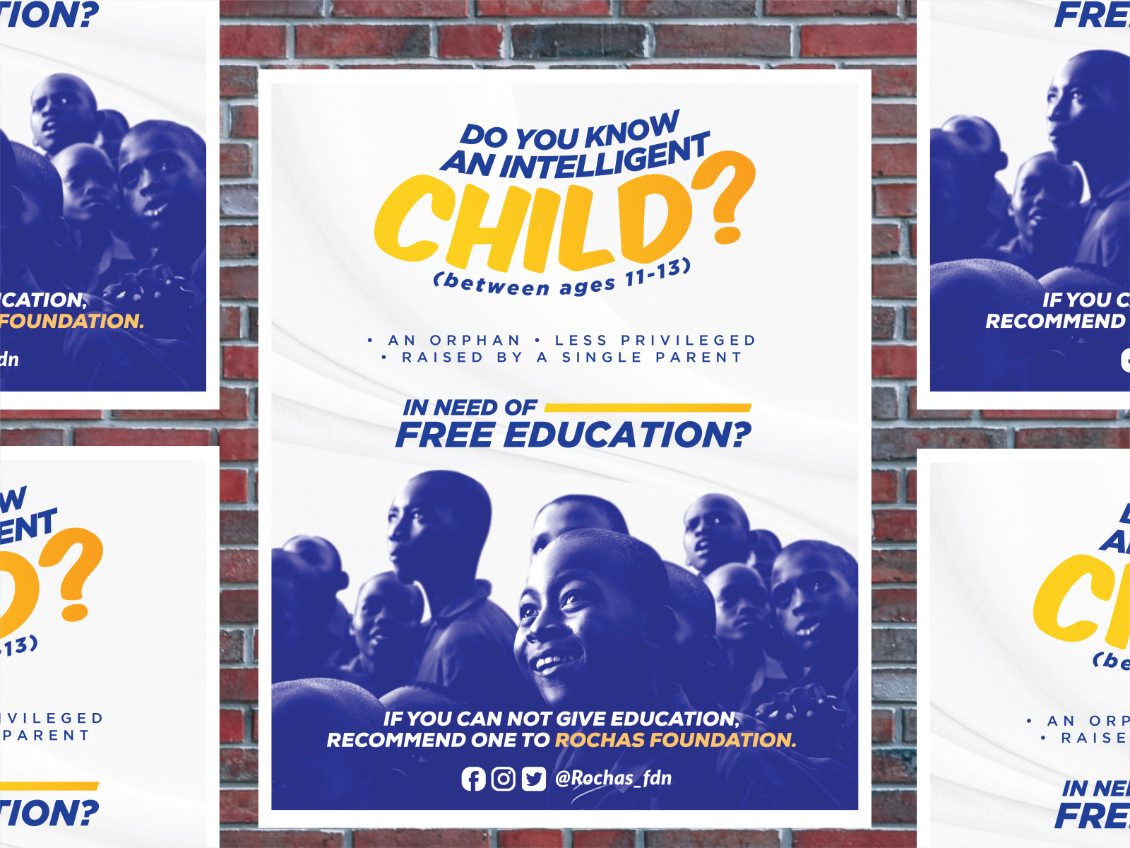 Poster Design | Rochas Foundation by Frankson Imala on Dribbble