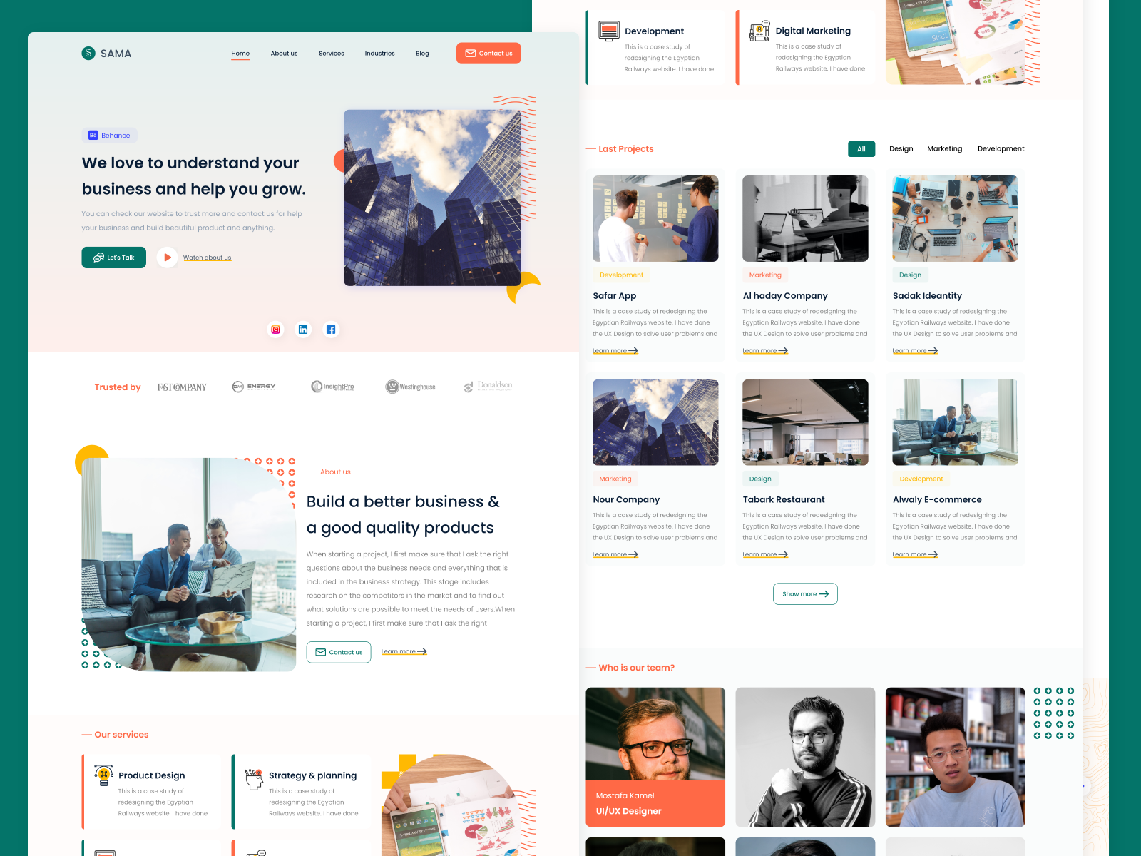 SAMA Website by Mustafa Kamel on Dribbble
