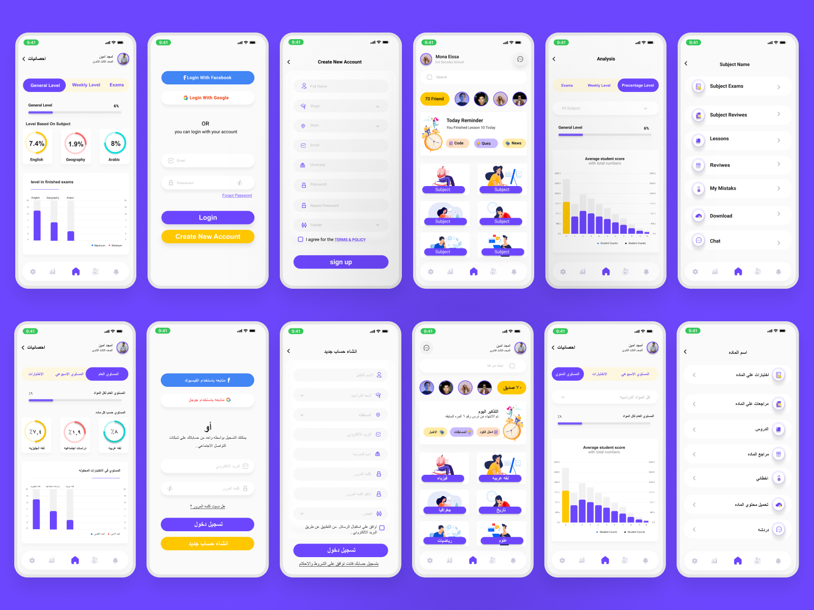 Aladwaa app (English & Arabic ) by Mona Eissa on Dribbble