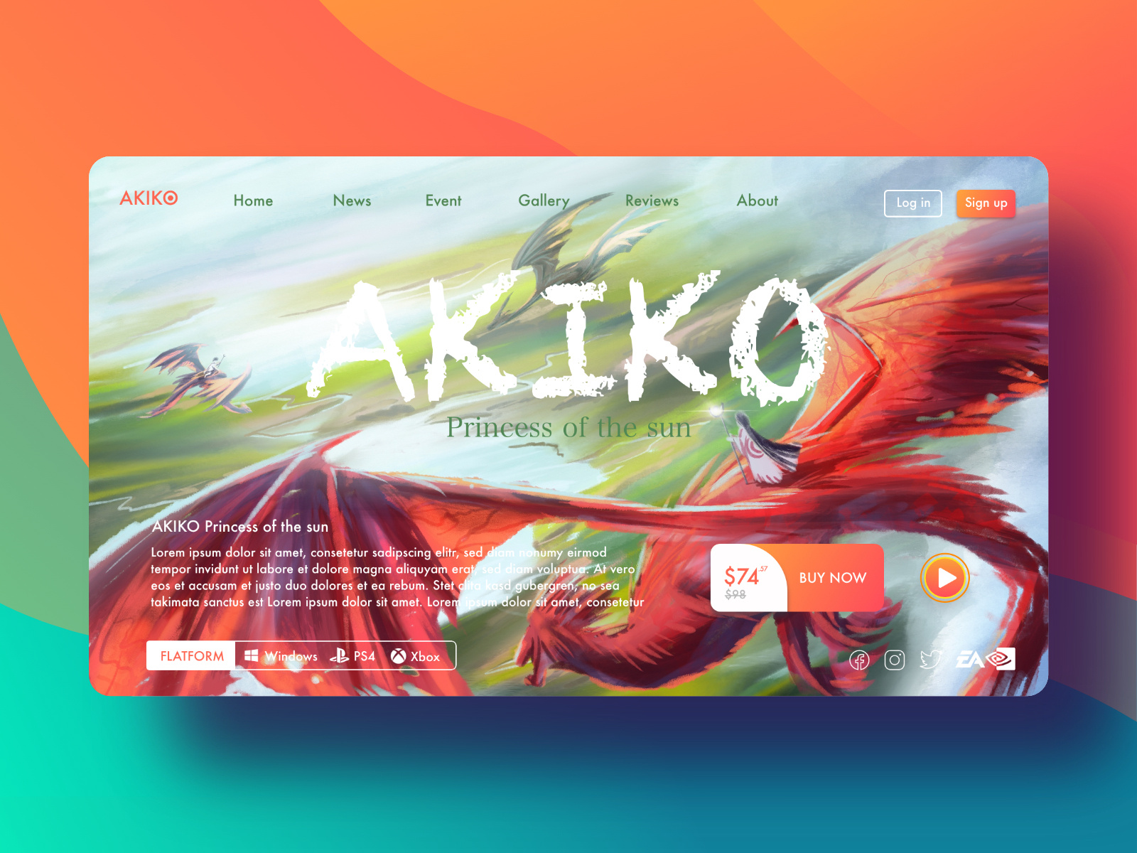 Concept art landscape and dragon for game design by Artmeesri on Dribbble