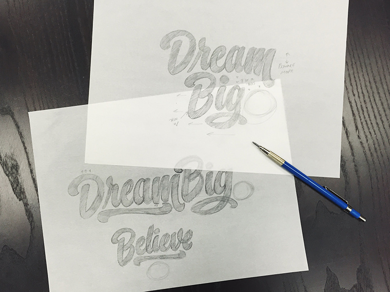 Dream Big and Believe - Sketches by Bob Ewing on Dribbble