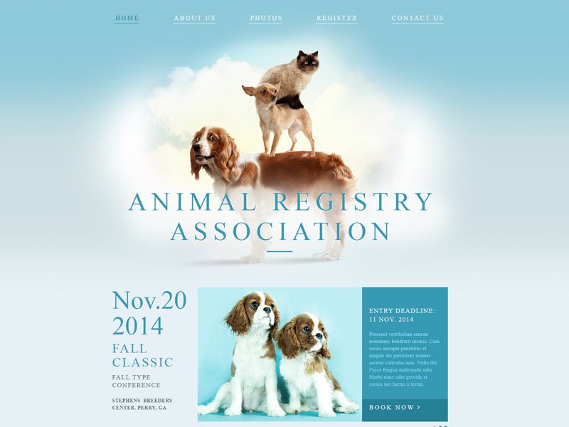 Animal Registry Association Website Template by TemplateMonster on Dribbble
