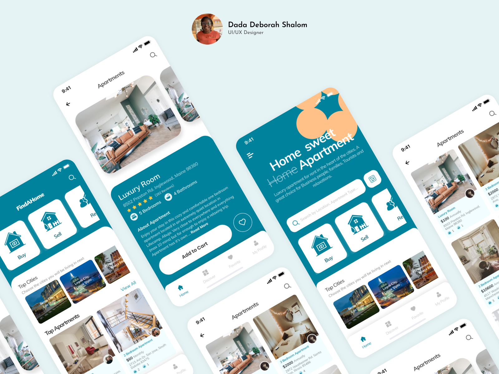 Apartment Rental Mobile Application by Deborah Dada on Dribbble