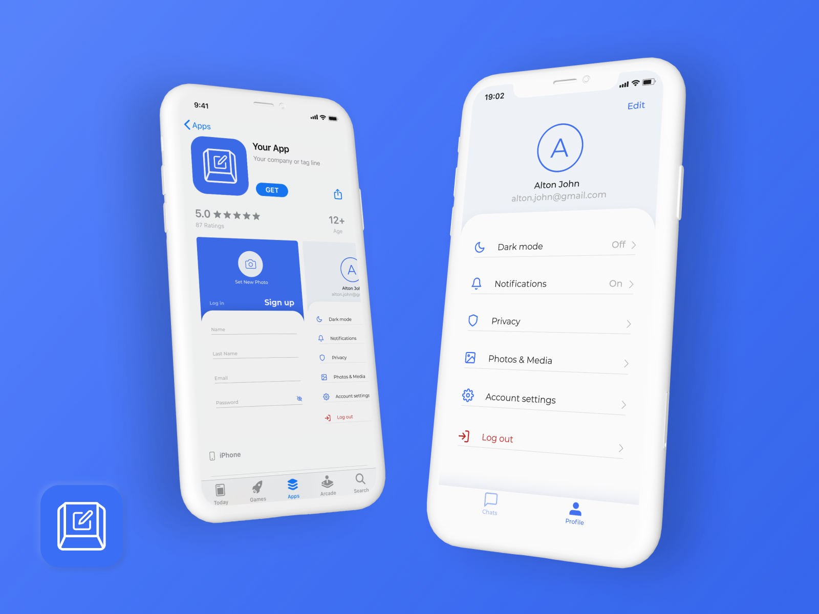 App icon & User profile by Sasha Kit on Dribbble