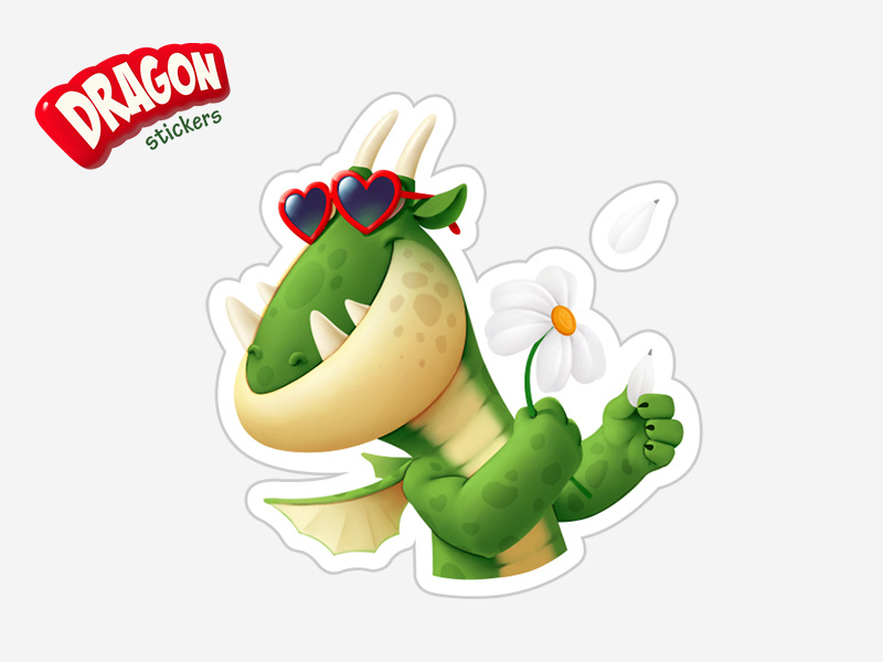 Dragon sticker (for ok.ru) by Anton Kuryatnikov on Dribbble